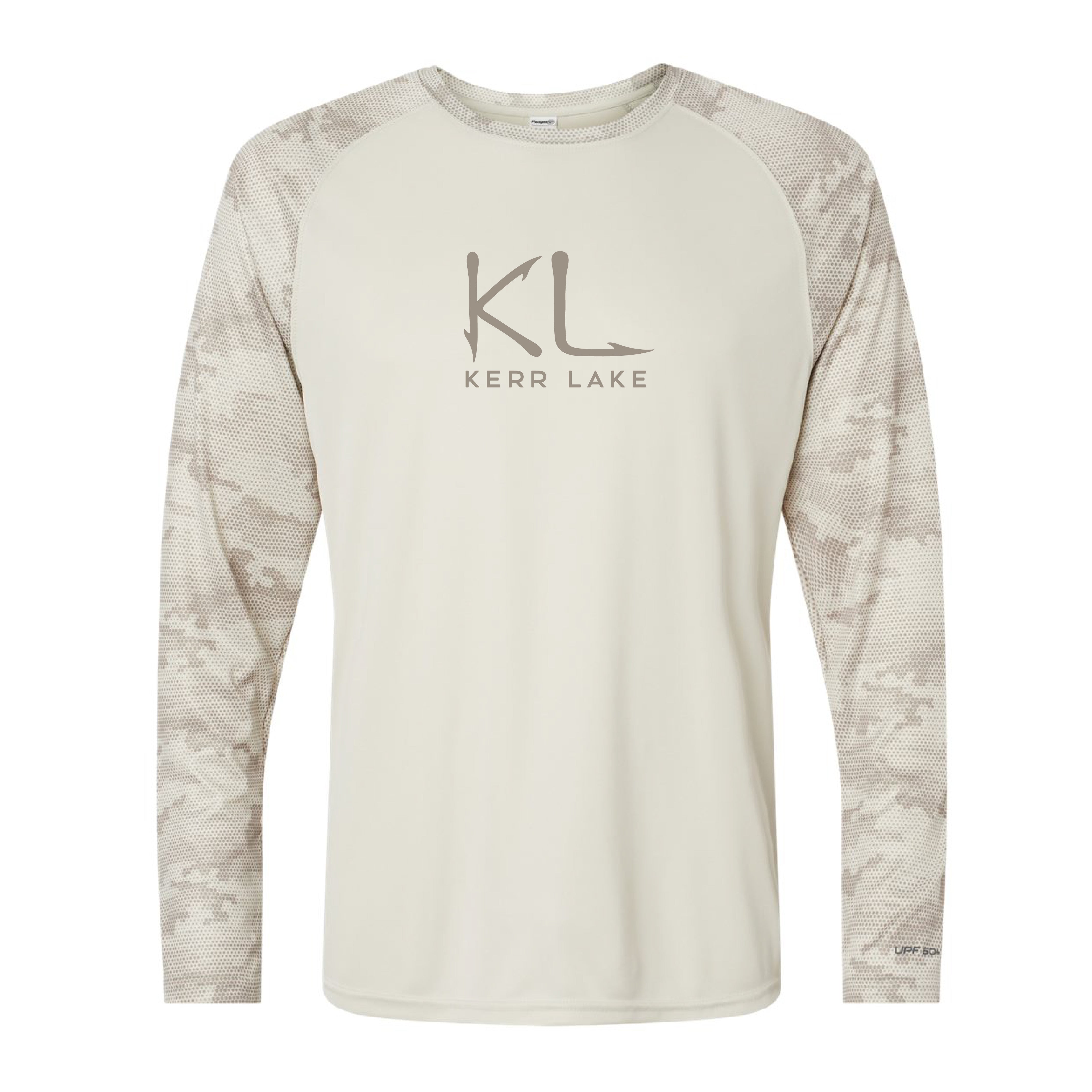 Kerr Lake - Unisex Performance Camo Sleeve Logo Tee – Clowder Creative
